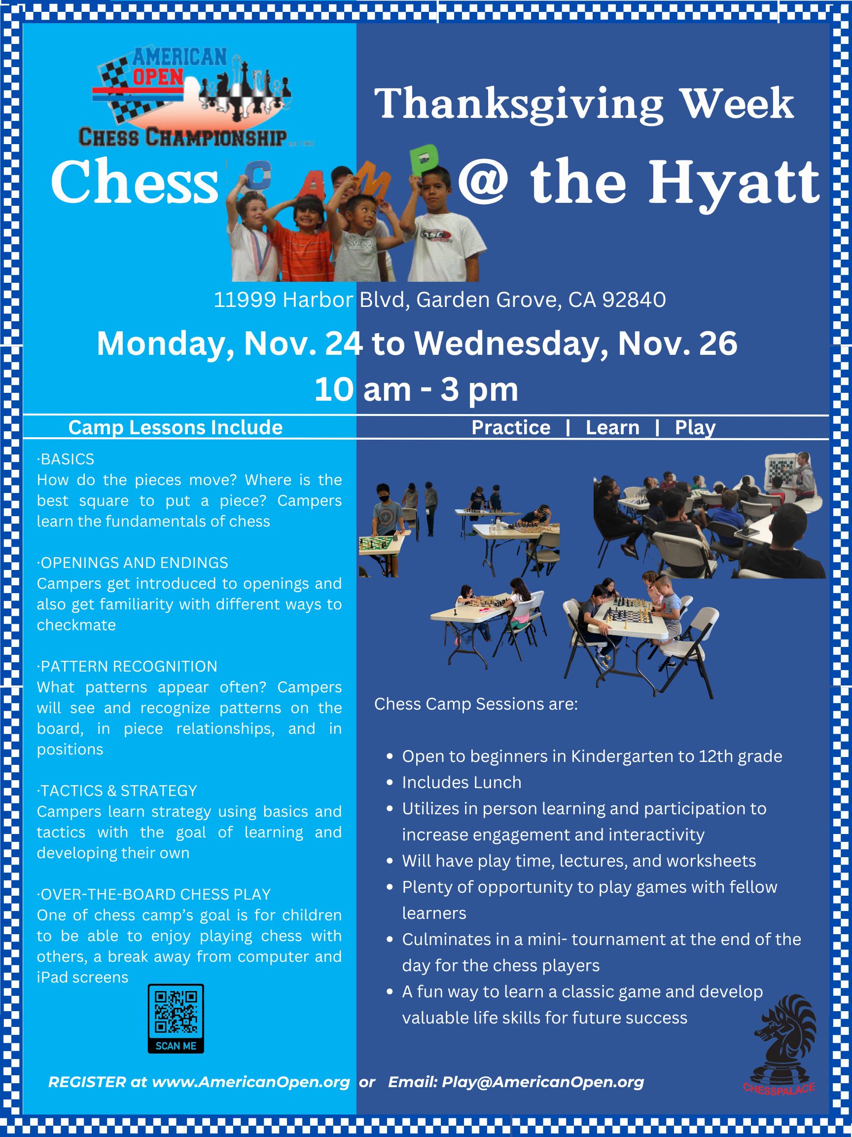Chess Camp at the Hyatt – American Open